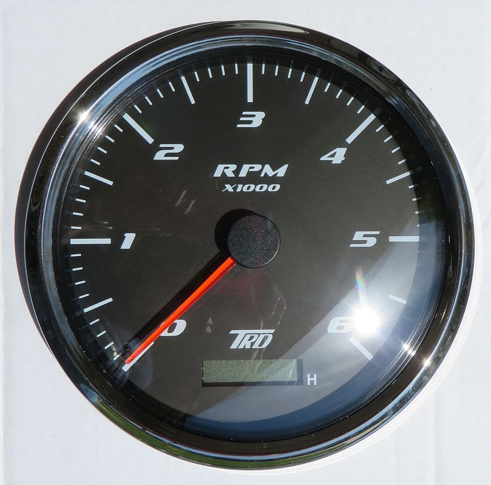 TRD - 5" Tach w/Hourmeter BLACK